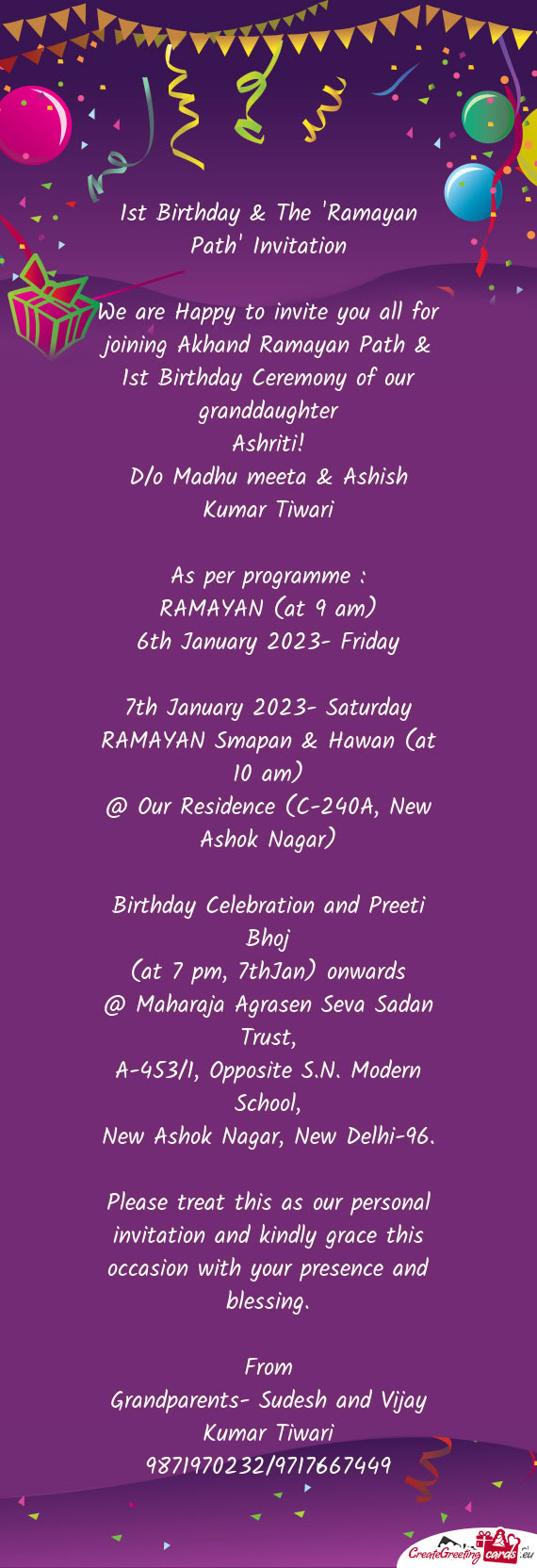 6th January 2023 Friday Free Cards