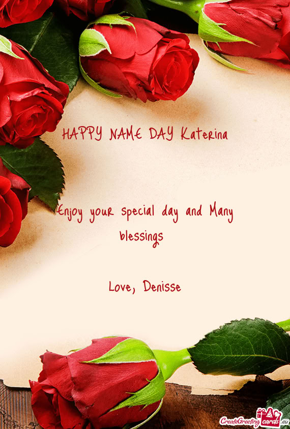 HAPPY NAME DAY Katerina Free Cards HAPPY NAME DAY Katerina Free Cards